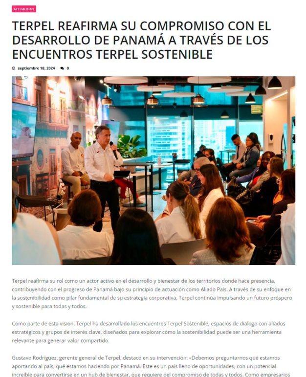 Terpel reafirma su compromiso con el desarrollo de Panamá a través de ...